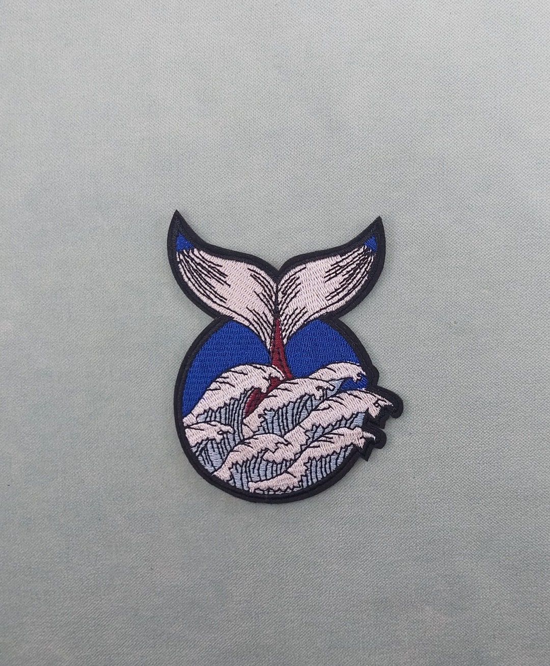 Whale Tail Iron-on Patch, Embroidered Crest on Iron - Etsy