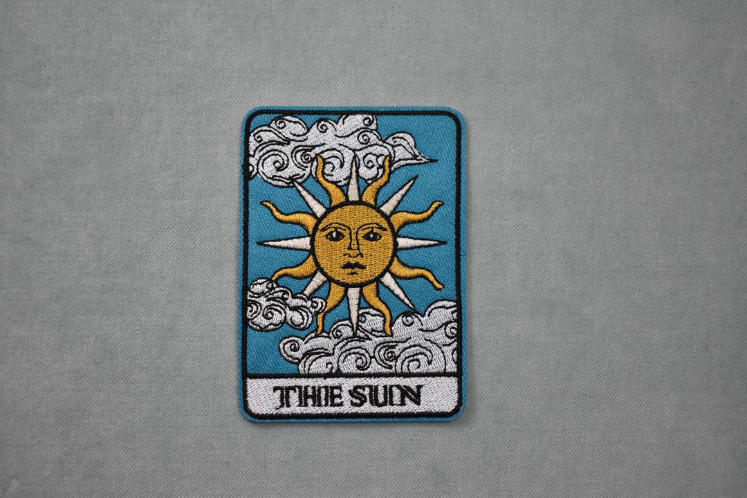 The Sun Iron-on Patch, Embroidered Sun Badge - Etsy