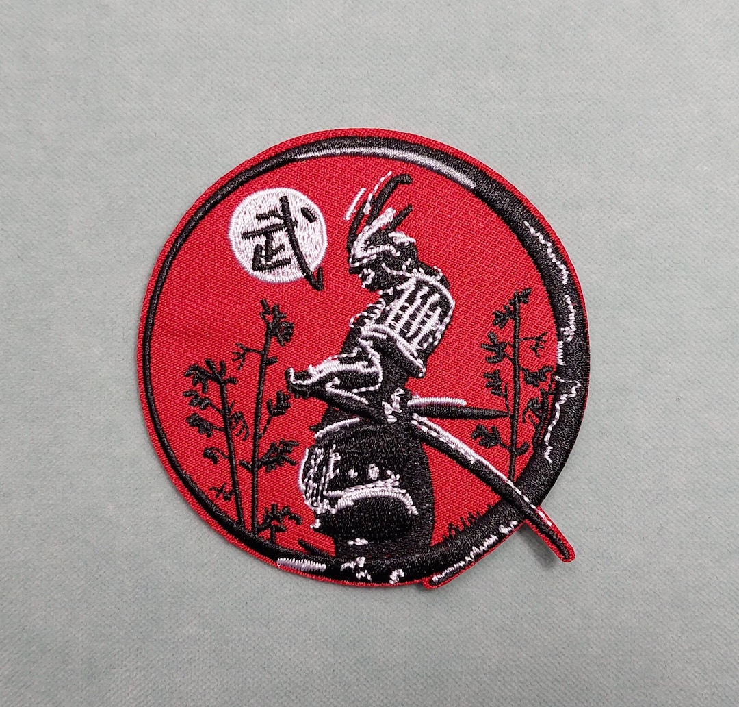 Samurai Figure Patch, Iron-on or Sew-on Embroidered Patch, Customize ...