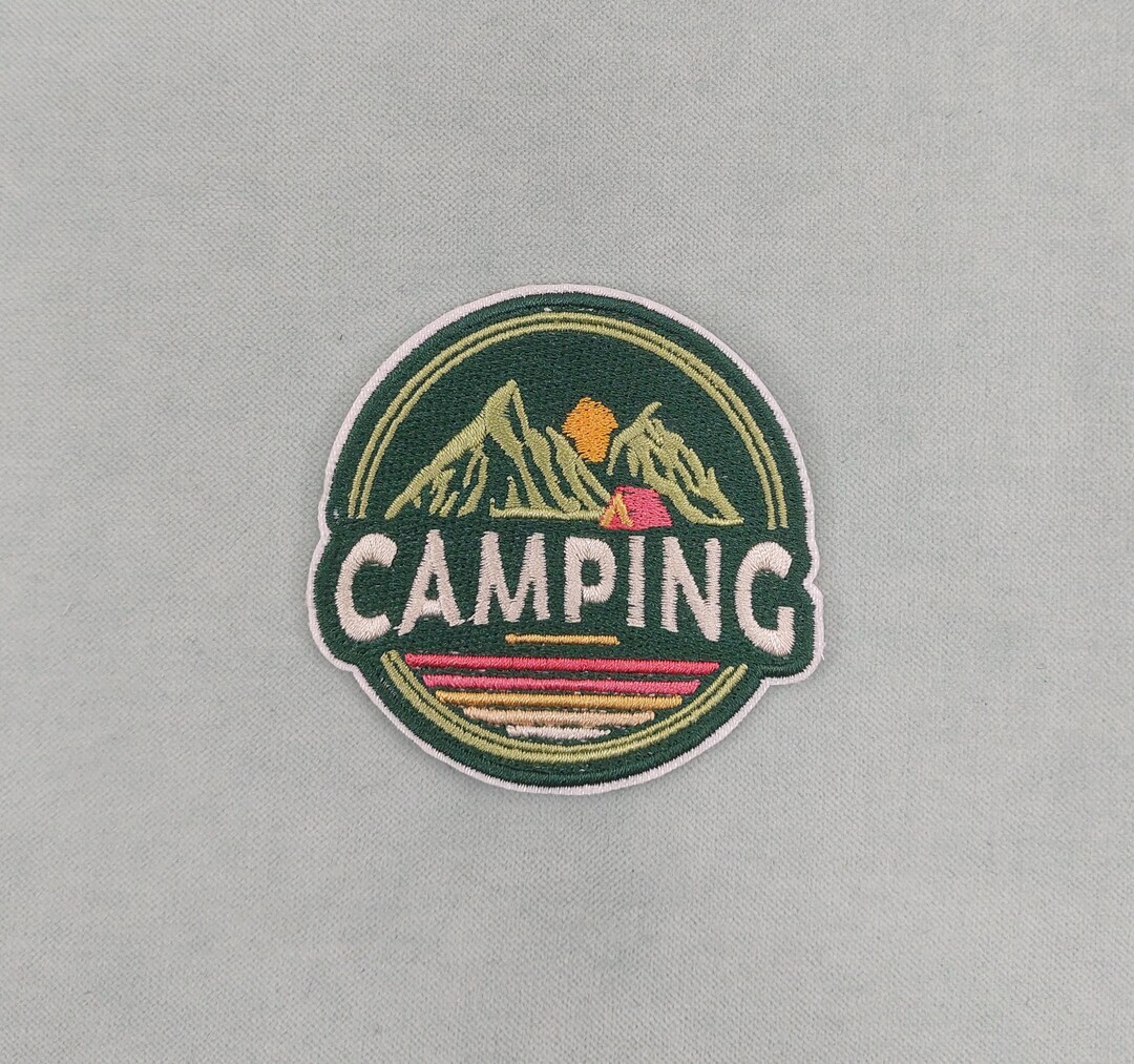 Camping Iron-on Patch, Embroidered Badge - Etsy