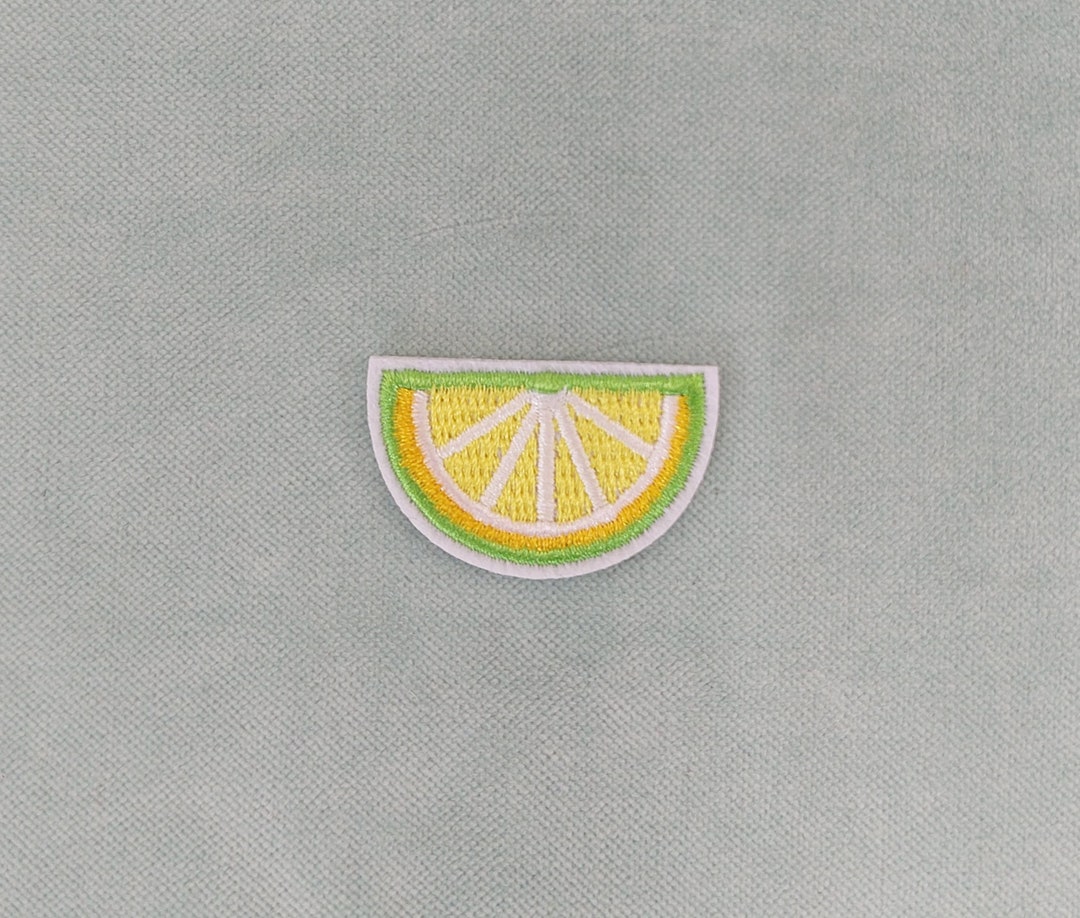 Embroidered Iron-on Lemon Wedge Patch, Customizable Lemon Badge - Etsy