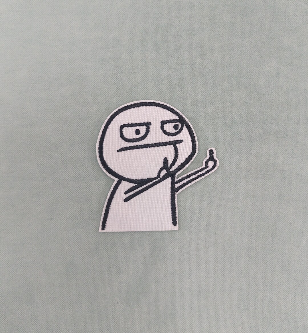 Angry Man Patch, Embroidered Iron-on Badge - Etsy UK
