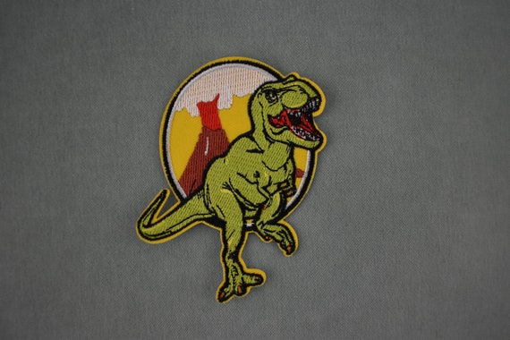 Dinosaur Crest Thermosticker Tyrannosaurus Patch Embroidered | Etsy UK