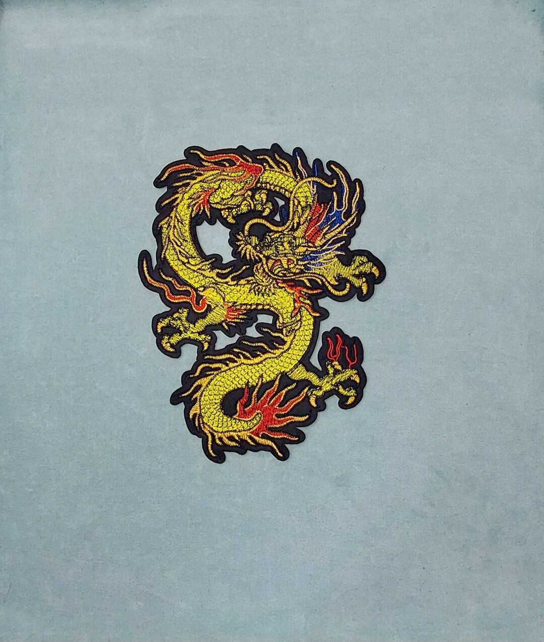 Large Iron-on Dragon Patch, 23 Cm X 17 Cm, Embroidered Patch on Iron - Etsy