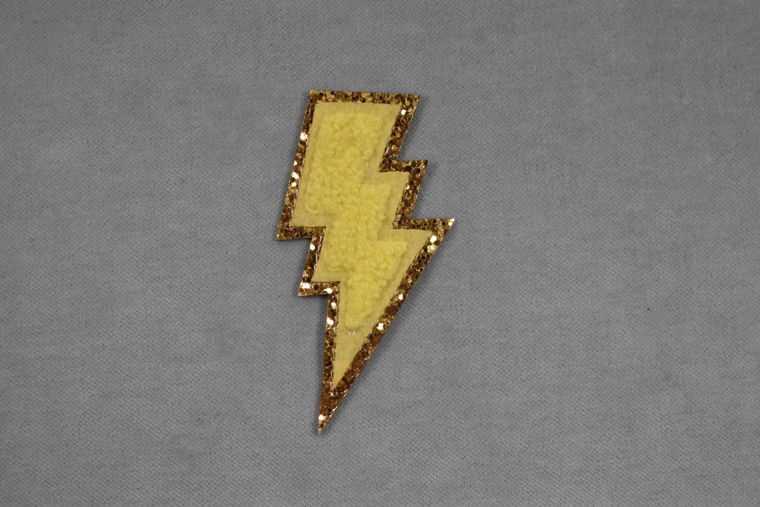 Caterpillar Thunder Patch, Gold Contour Iron-on Patch, Iron on Patch ...