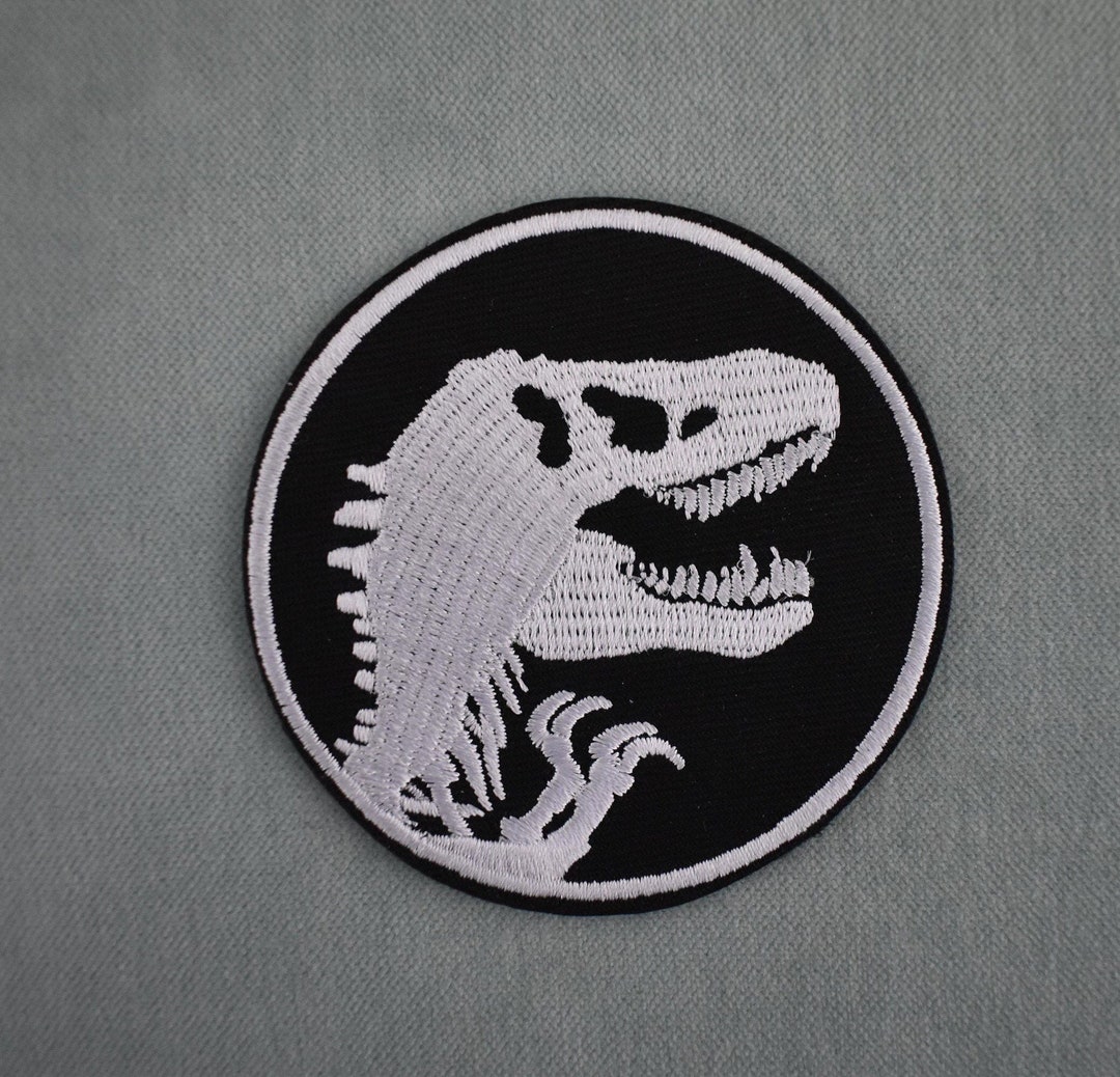Tyrannosaurus Patch Iron-on Dinosaur Patch Embroidered on - Etsy