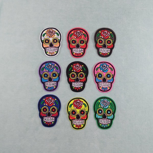 Embroidered Skull Patch - Etsy