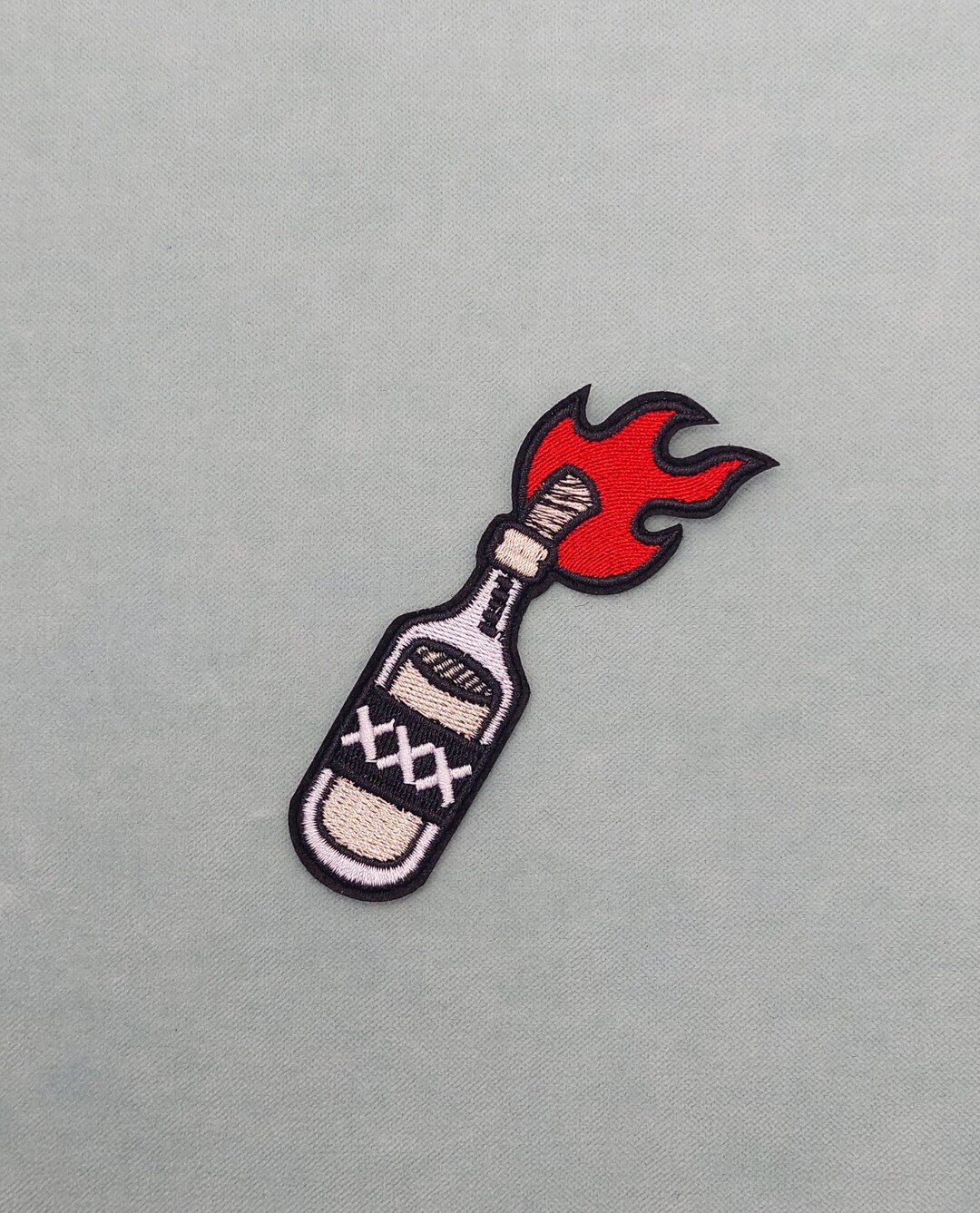 Molotov Cocktail Patch, Embroidered Iron-on Patch, Iron on Patch, Sewing Patch, Customize ...