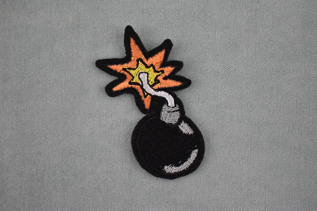 Embroidered Bomb Patch, Iron-on Patch - Etsy