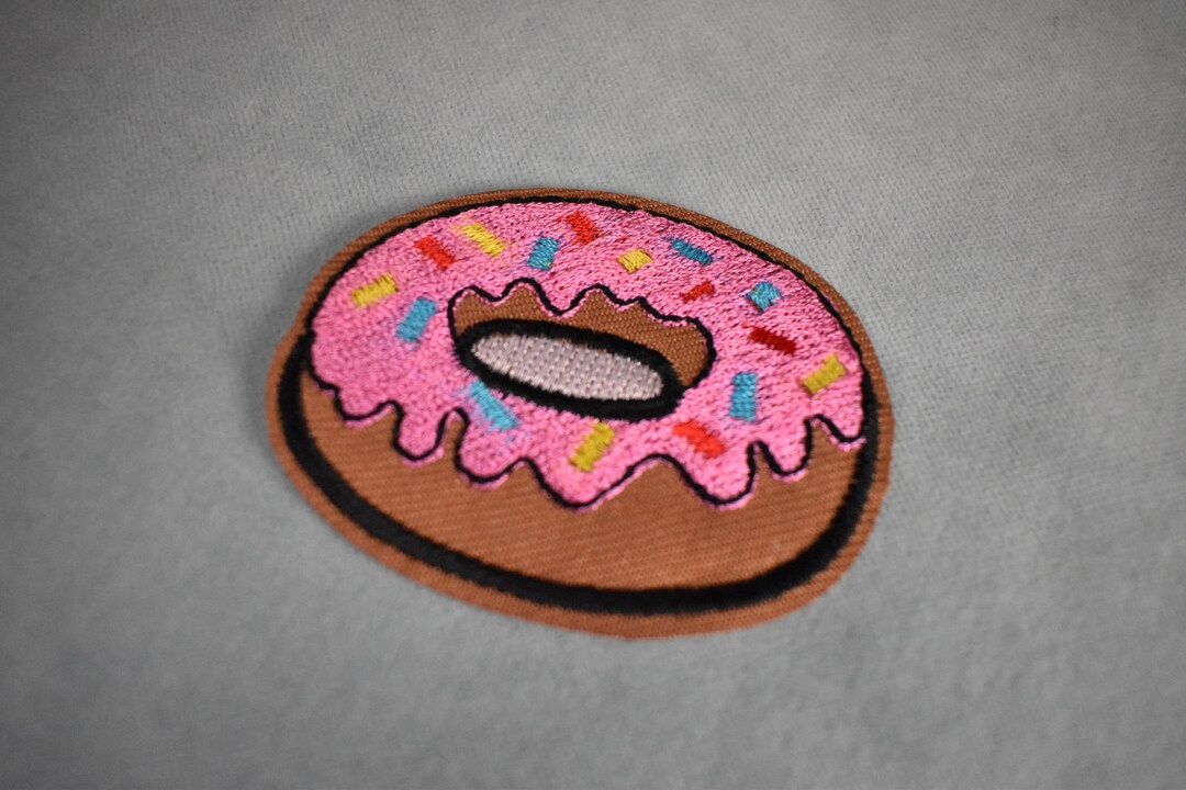 Embroidered Donuts Patch, Iron-on Patch in Two Sizes - Etsy