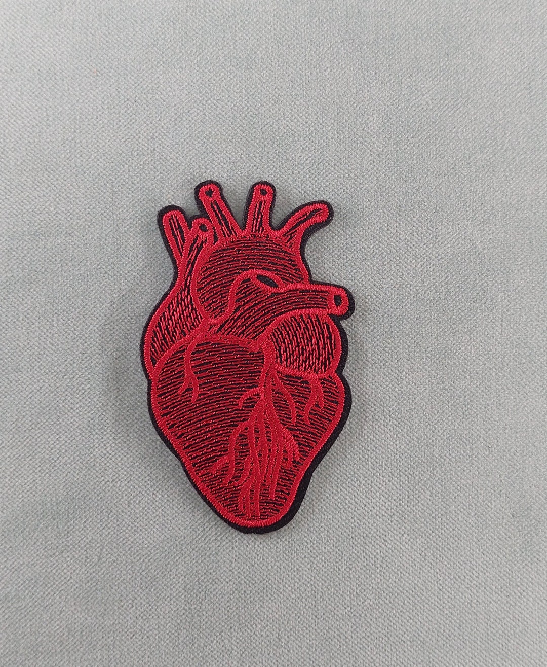 Embroidered Iron-on Heart Patch, Crest to Customize Clothing and ...