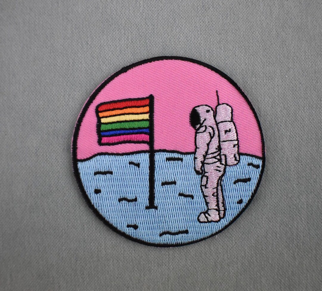 Embroidered Pink Astronaut Patch, Iron-on Cosmonaut Crest - Etsy
