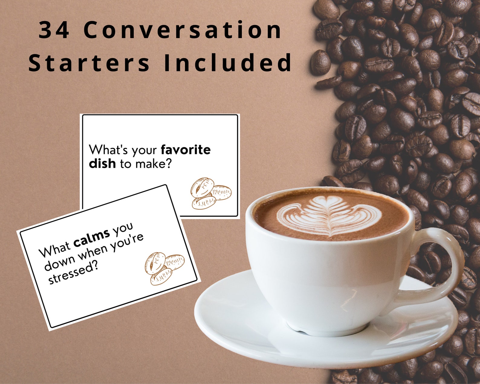 Conversation Themed Games • Coffee Party Games • Work Game • Coffee ...