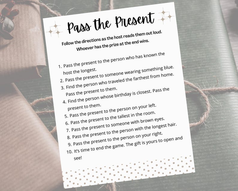 Pass the Present Game | Pass the Parcel Game | Pass the Prize Game ...