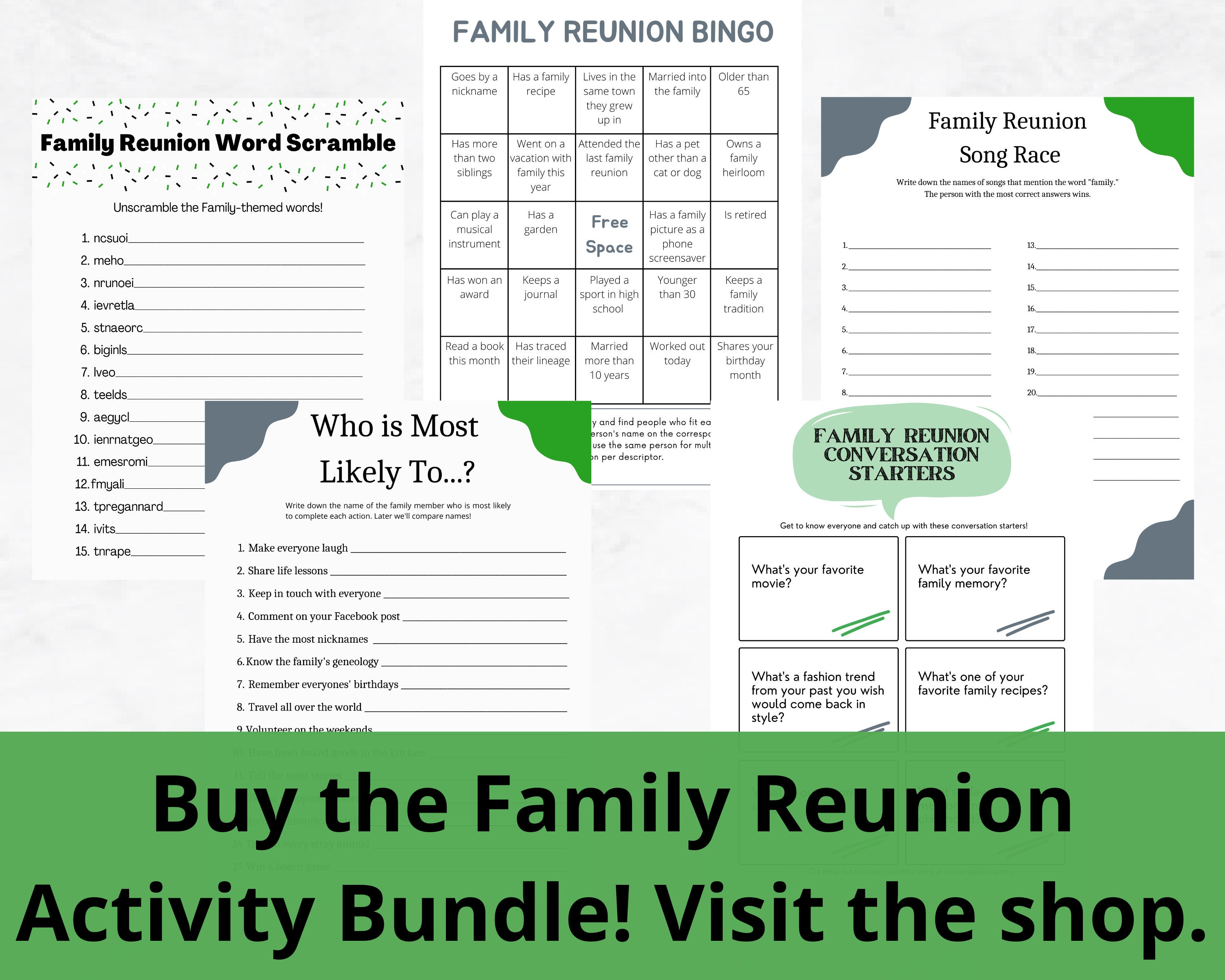 Who is Most Likely to Game, Family Reunion Edition • Icebreaker Game ...