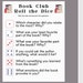 Book Club Roll the Dice Game • Book Club Party Game • Book Games • Book ...