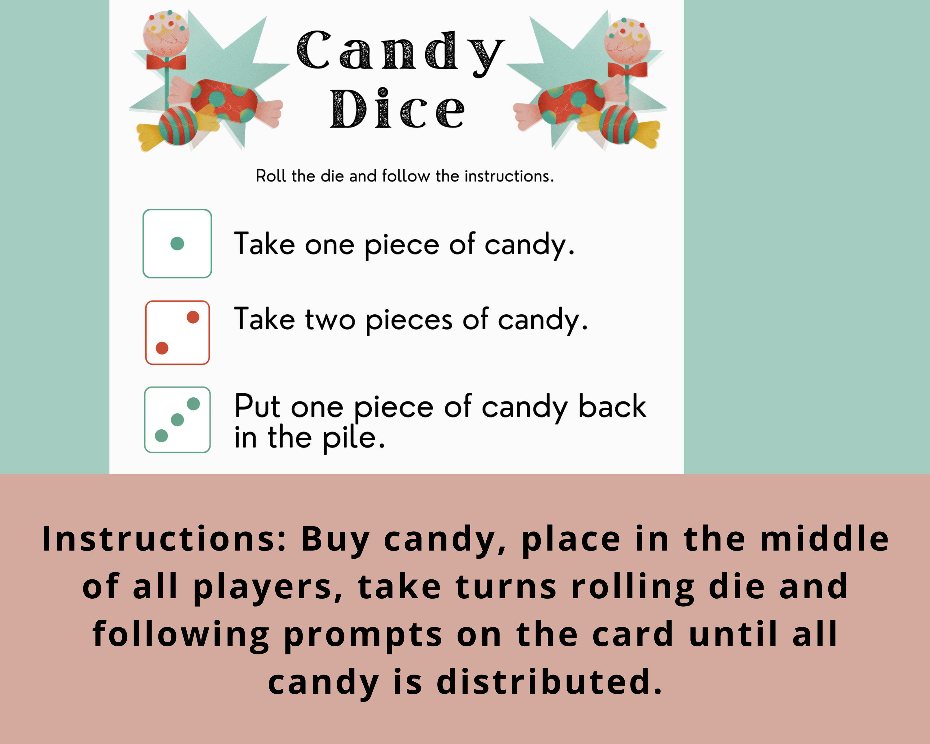 Candy Dice Game • Birthday Party Game • Icebreaker Game • Digital ...