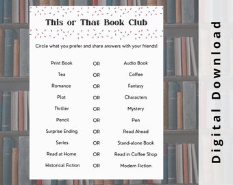 Book Club Word Scramble • Book Club Party Game • Book Games • Book ...