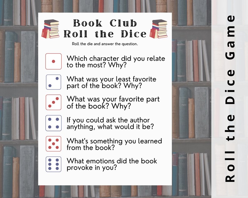 Book Club Activity Bundle • Book Club Party Games • Book Games • Book ...