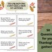 Thanksgiving Conversation Starters, Table Topics, Icebreaker Game for ...