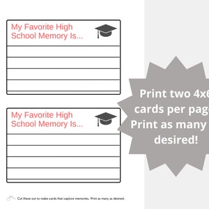 Class Reunion Memory Sharing Activity • High School Graduation Activity ...