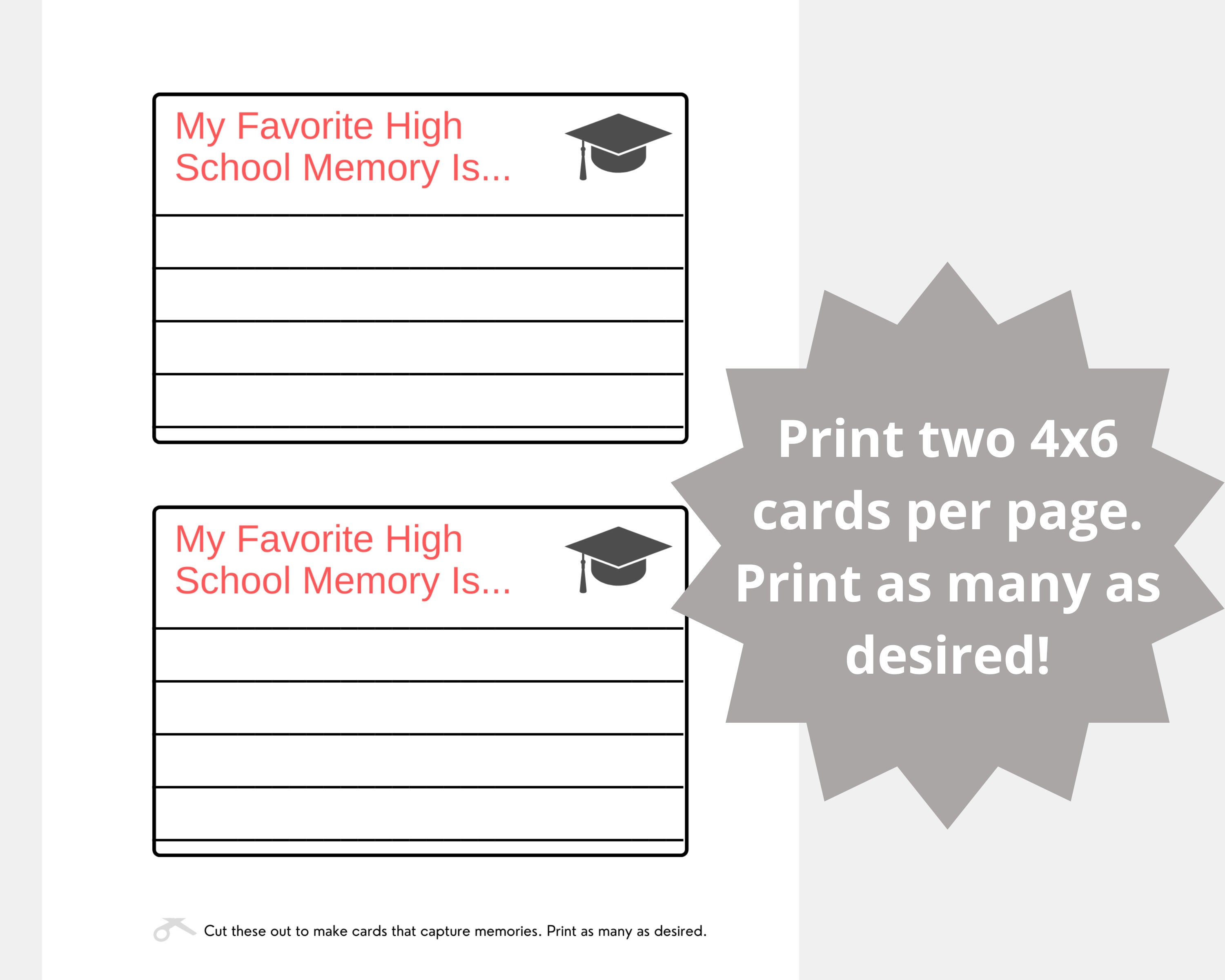 Class Reunion Game • High School Memory Sharing Activity (printable ...