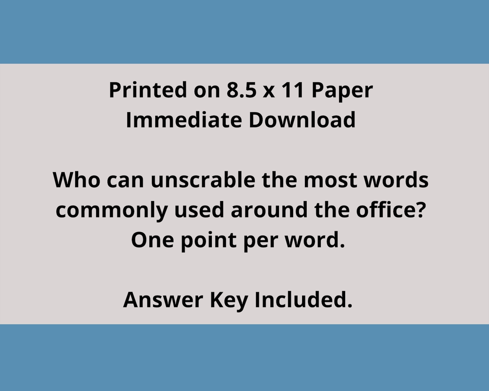 Work/office Word Scramble, Team Bonding Game, Digital Download, Virtual ...