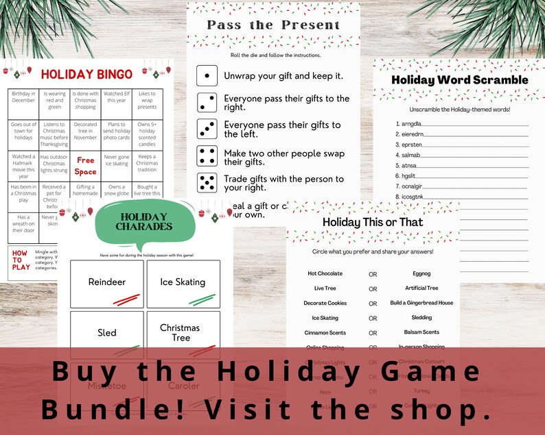 Holiday This or That Downloadable Game • Simple, Easy Activity for ...