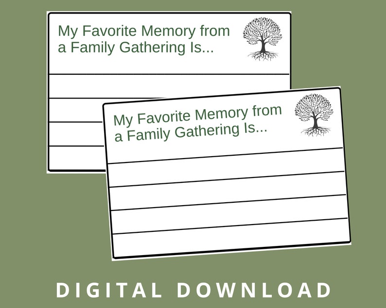 Family Reunion Memory Sharing Activity • Family Reunion Activity ...