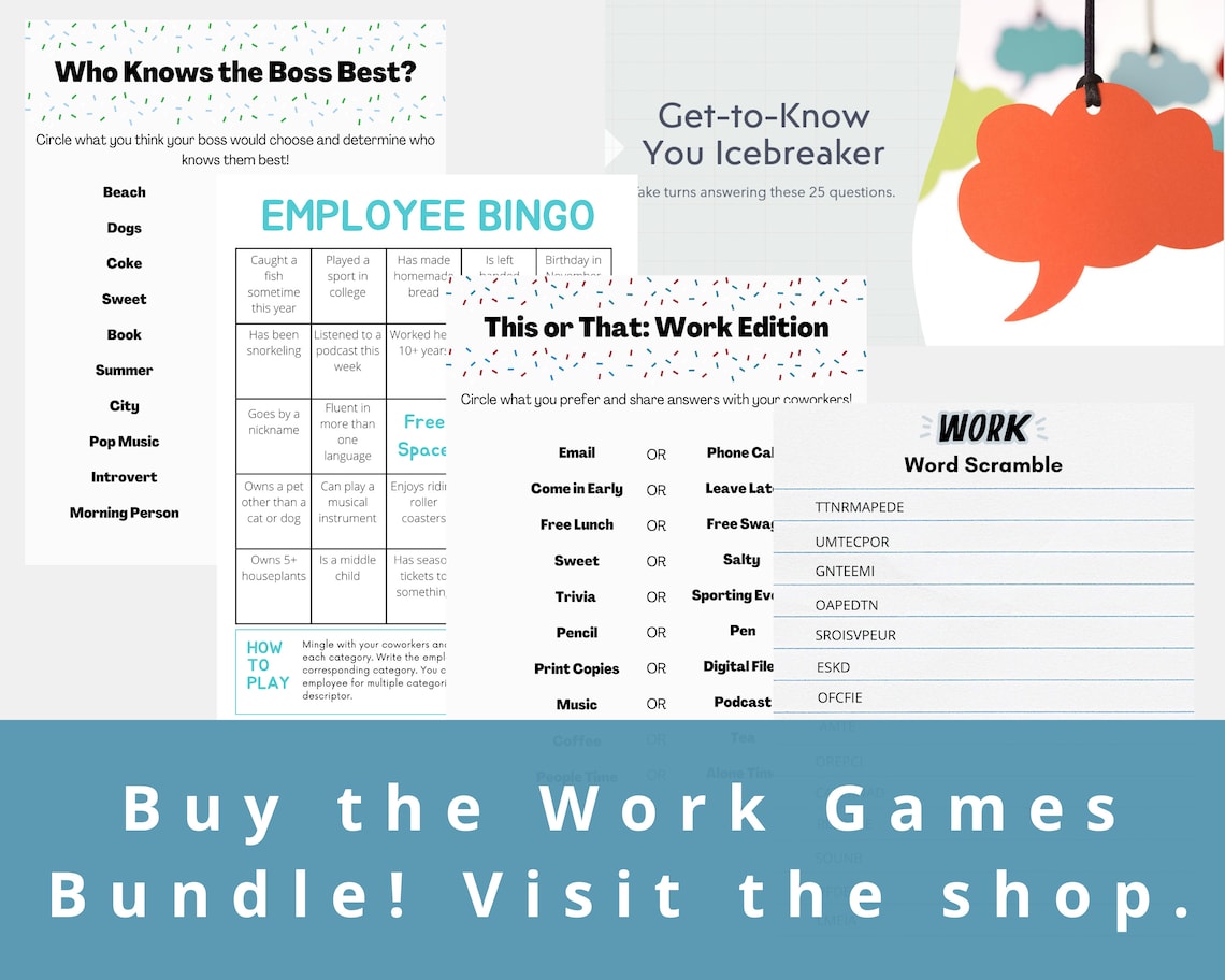 This or That Work Edition • Simple, Easy Work Activity for Team Bonding ...