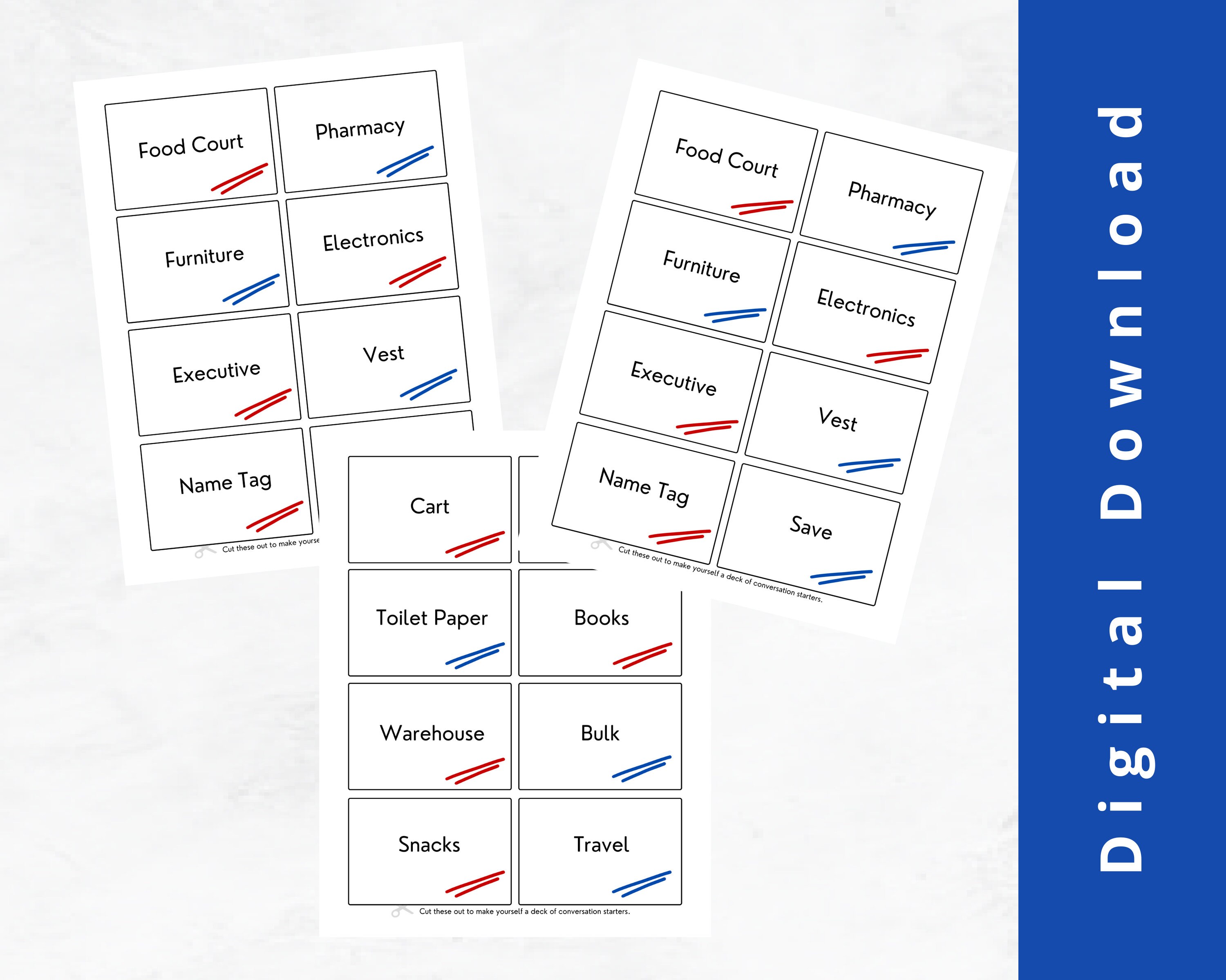 Costco Charades Game: 40 Cards | Costco Birthday Party Game - Etsy