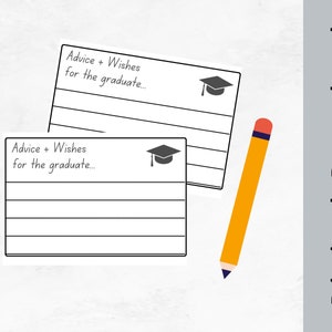 Graduation Well Wishes, Advice Cards • Grad Party Game • Graduation ...