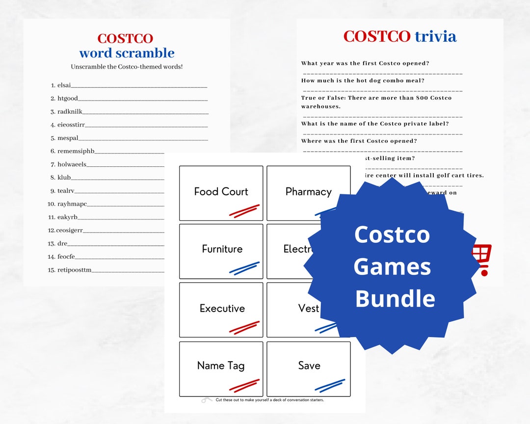 Costco Game Bundle | Charades Game: 40 Cards | Costco Trivia | Costco ...