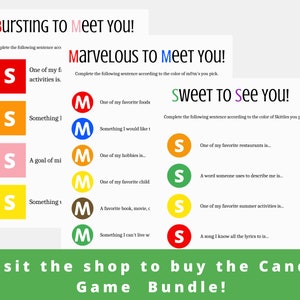 M&M Icebreaker Game, Get-to-know You Game for Groups, Immediate ...