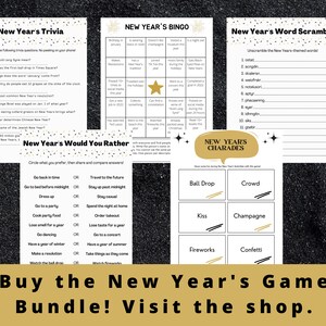 New Year's Bingo Interactive Game • Icebreaker Game for New Year's Eve ...