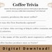 Coffee Trivia • Coffee Themed Party Games • Work Game • Coffee Shop ...