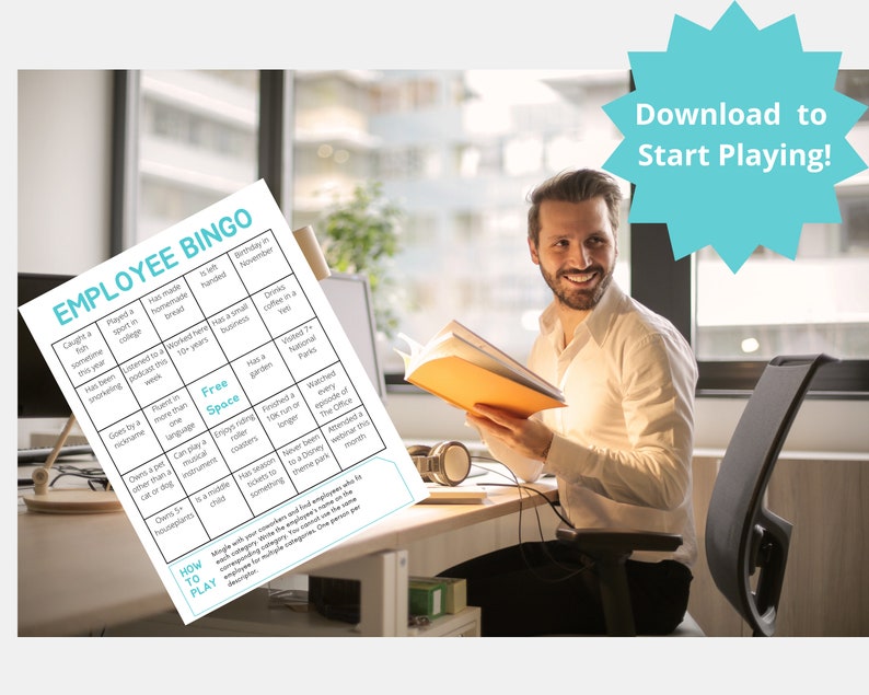 Employee Bingo • Workplace Get-to-know You Game • Employee Work Game ...