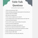 Table Talk Game • Conversation Starters • Get-to-know You Game ...