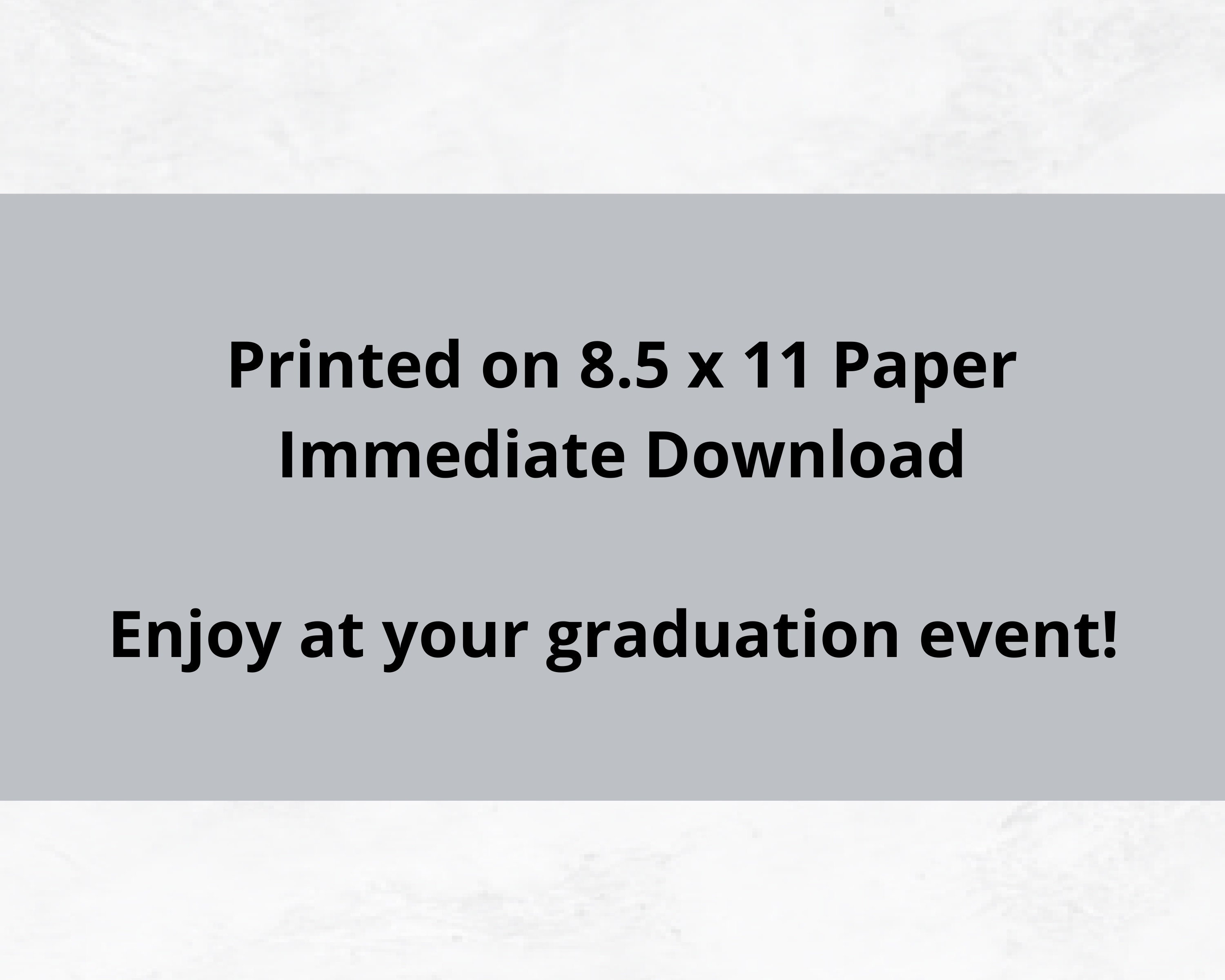 Graduation Party Activities • Graduation Bingo Game • Graduation Game ...