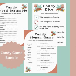 Candy Game Bundle • Candy Slogan Game, Candy Trivia Game, and Candy ...