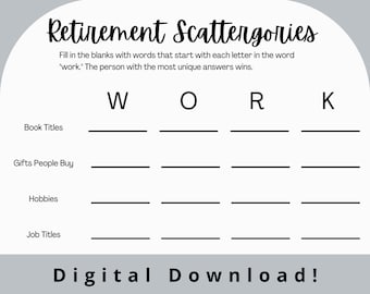 Retirement Bingo • Retirement Celebration Game • Retirement Game for ...
