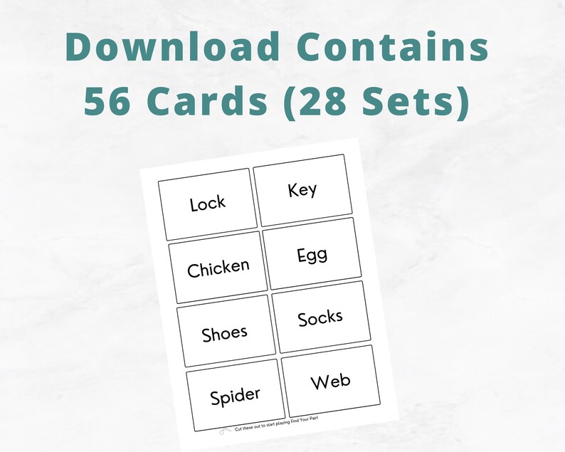 Find Your Pair Game • Get to Know You Game • Icebreaker Game • 56 Cards ...