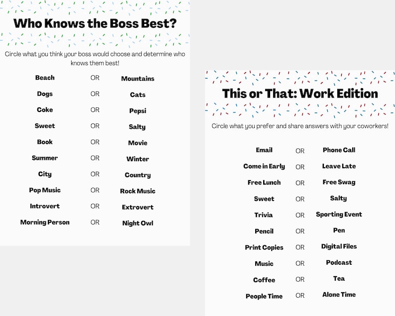 Work Icebreaker Bundle • Set of 5 Get-to-know You Games for the Office ...