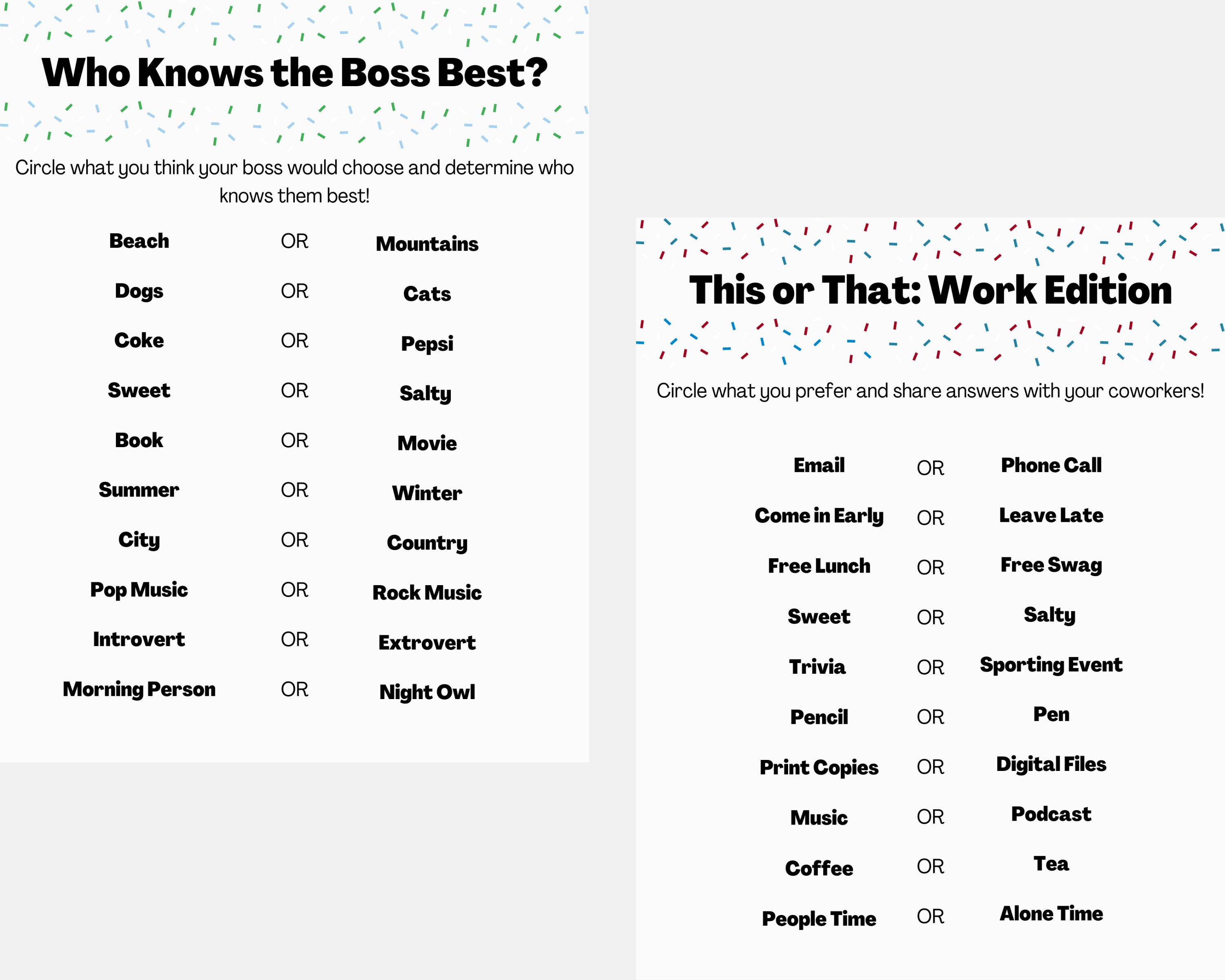 Work Icebreaker Bundle • Set of 5 Get-to-know You Games for the Office ...