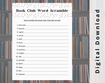 15 Book Discussion Questions • Book Club Party Game • Book Games • Book ...