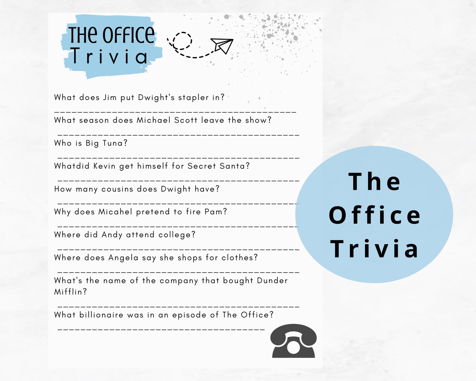 The Office Trivia • TV Show Trivia Game • the Office Game • Michael ...