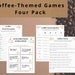 Conversation Themed Games Coffee Party Games Work Game Coffee Shop ...