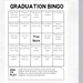 Graduation Bingo • Grad Party Bingo • Graduation Game • Graduation ...