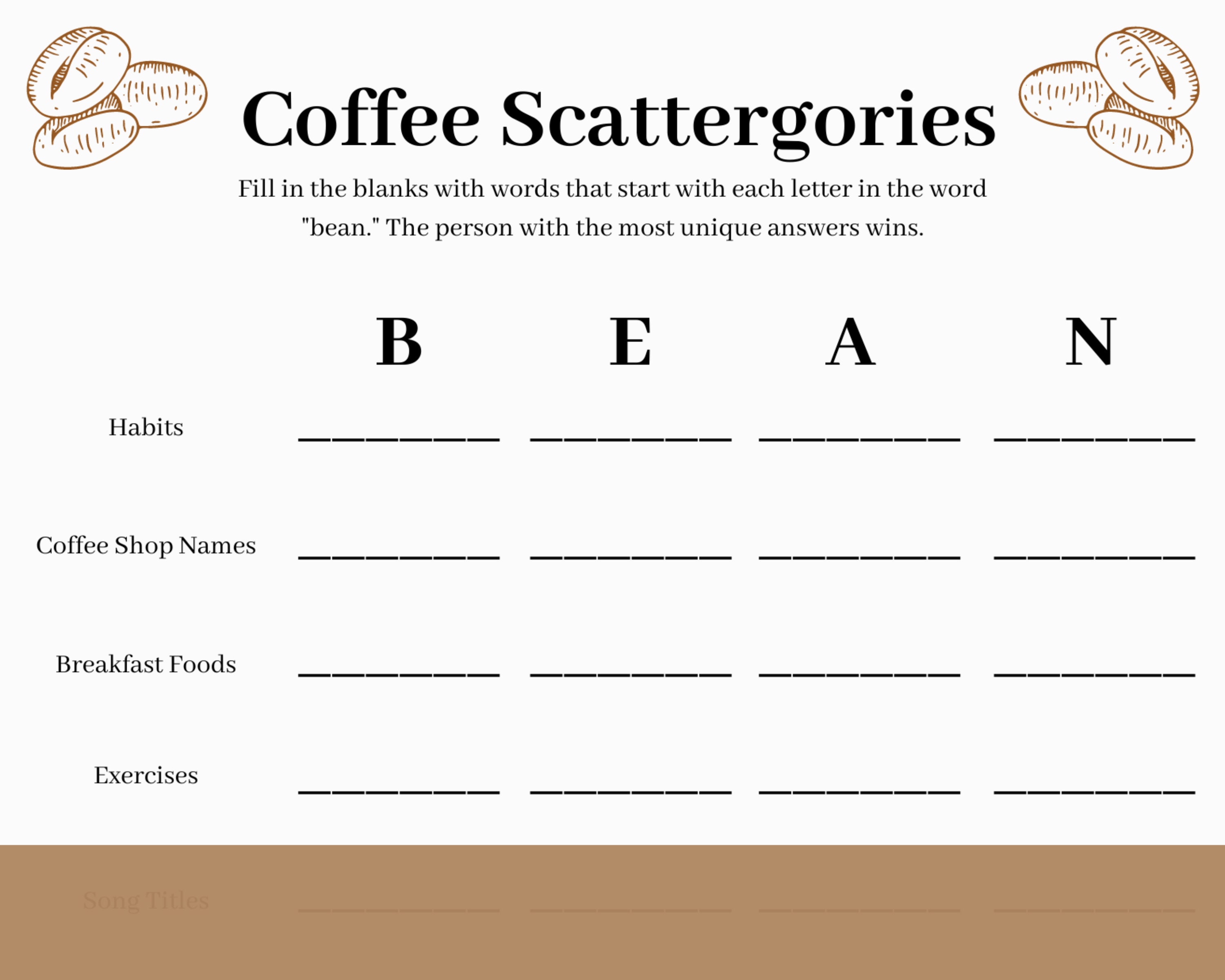 Conversation Themed Games • Coffee Party Games • Work Game • Coffee ...