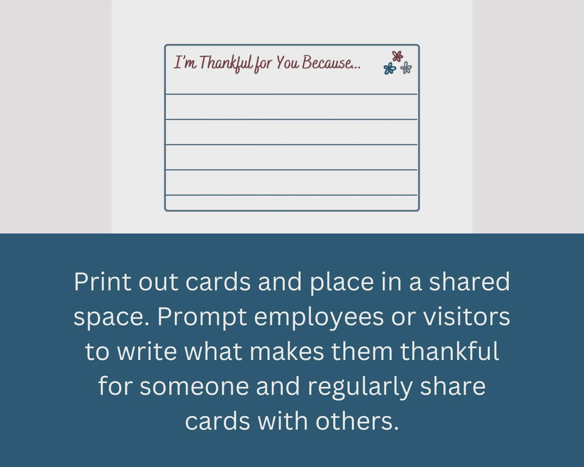 I'm Thankful for You Because Cards • Practice Thankfulness • Printable ...